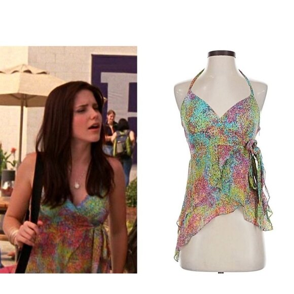 BCBGMaxAzria | Tops | Aso Brooke Davis One Tree Hill Silk Halter Top ...